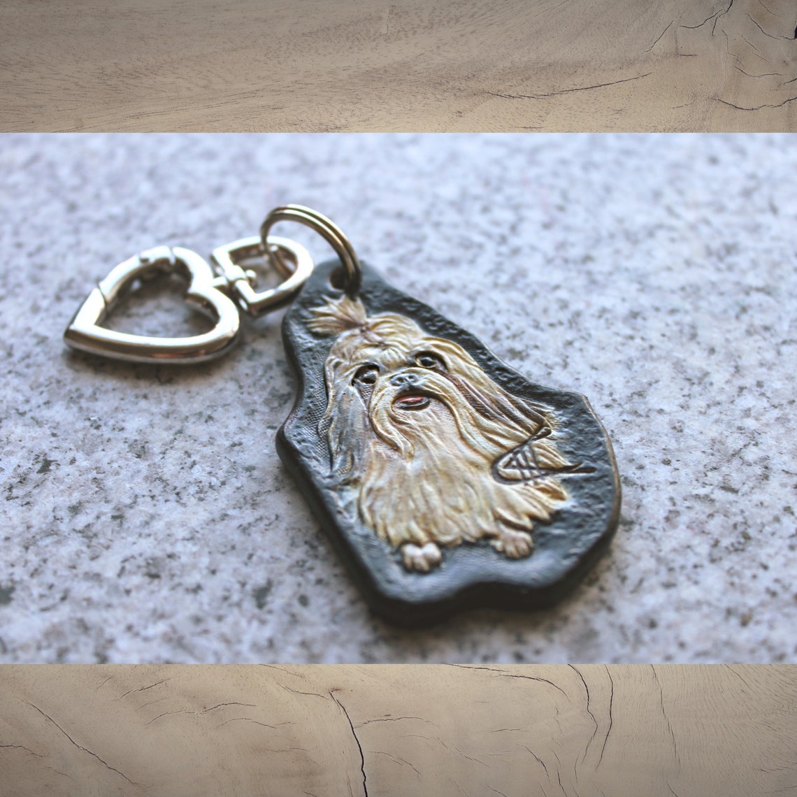 Personalized Custom Leather Keychain | Dog Picture | Key Holder, Key ...