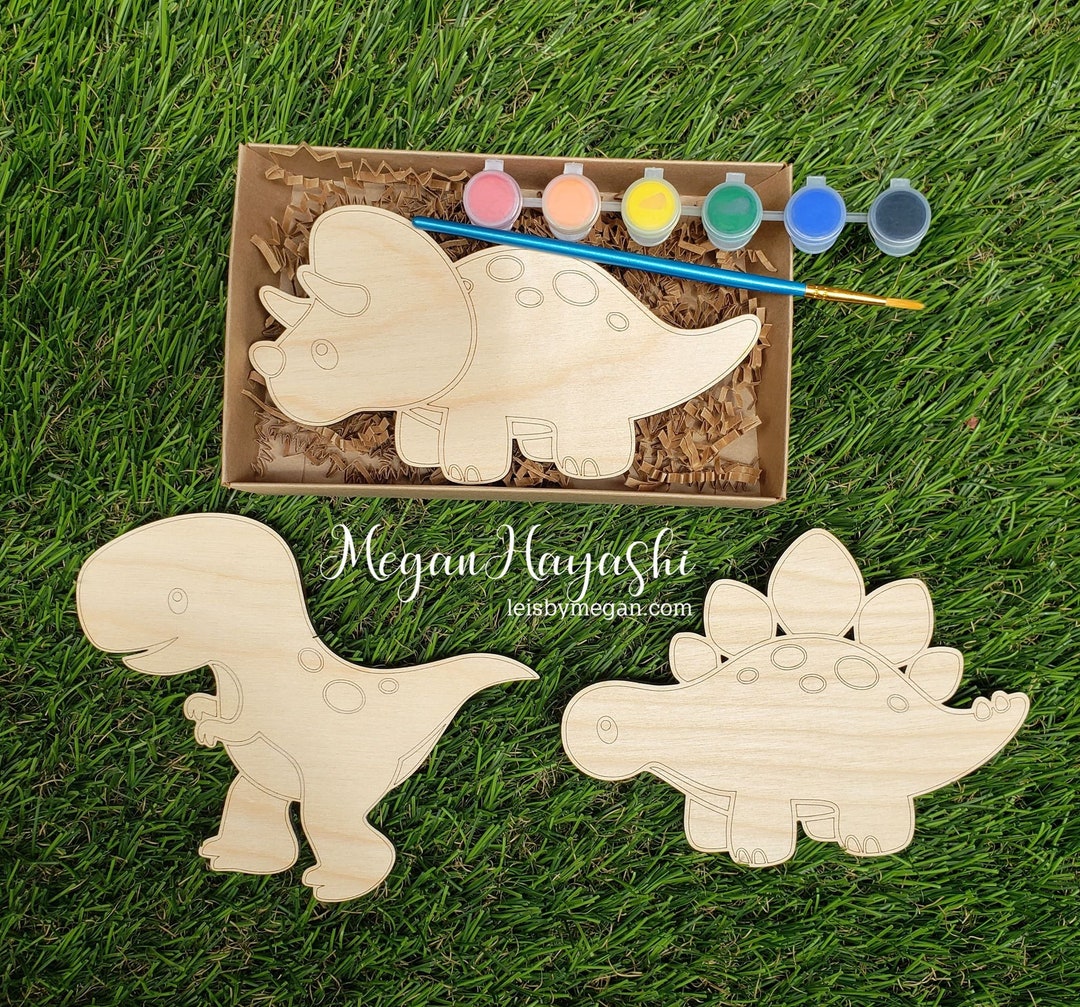 Dinosaur Painting Kit T Rex Stegosaurus Triceratops - Etsy