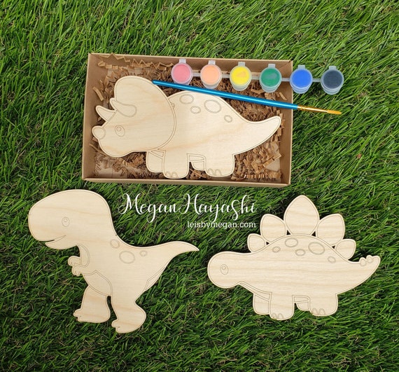 Dinosaur Painting Kit T Rex Stegosaurus Triceratops | Etsy