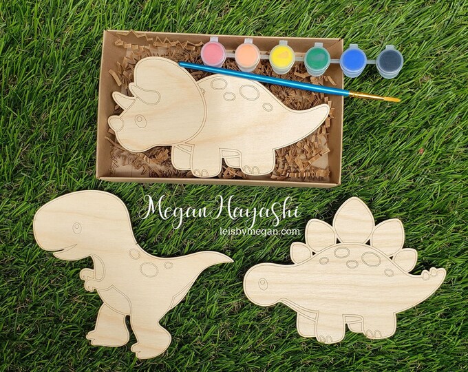 Dinosaur Painting Kit, T Rex, Stegosaurus, Triceratops, Tyrannosaurus ...