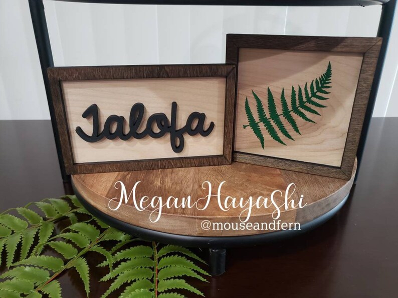 Fern Tiered Tray Set Samoa Tiered Tray Set Aiga Blessed - Etsy