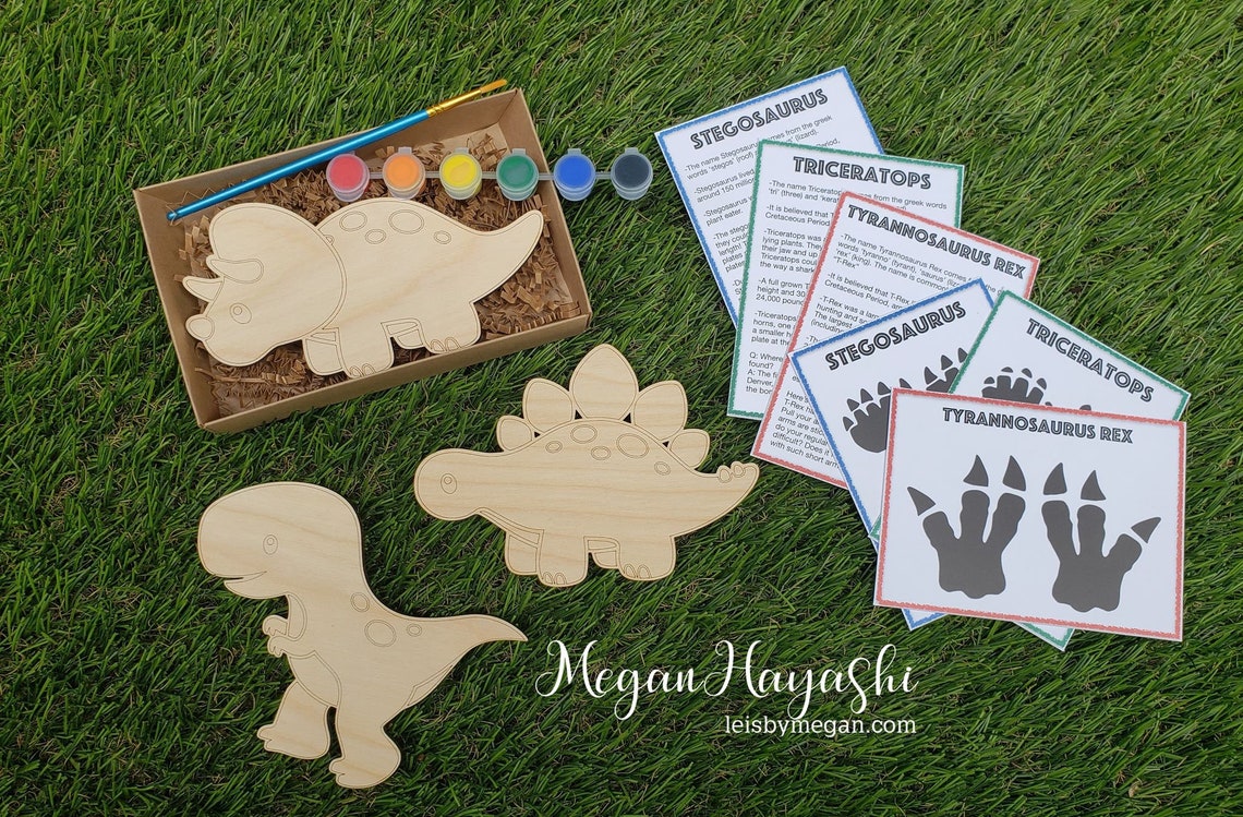 Dinosaur Painting Kit T Rex Stegosaurus Triceratops - Etsy