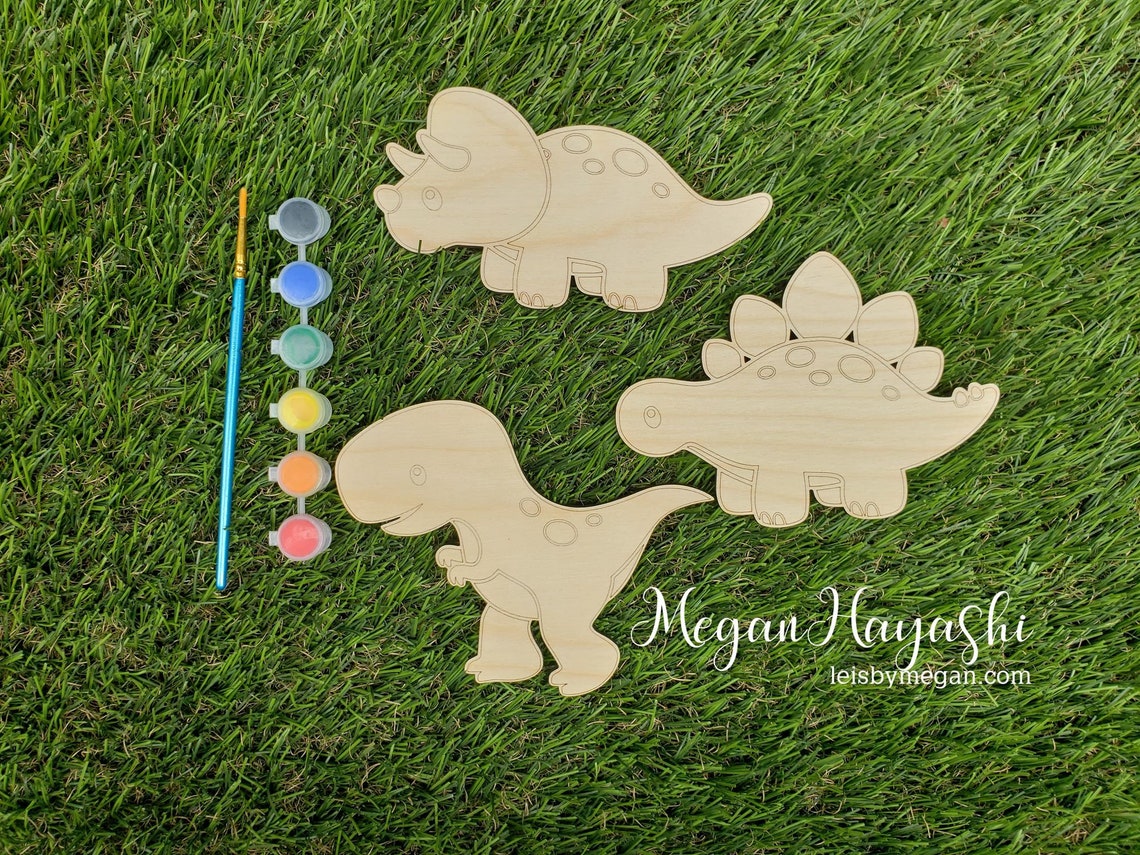 Dinosaur Painting Kit T Rex Stegosaurus Triceratops | Etsy