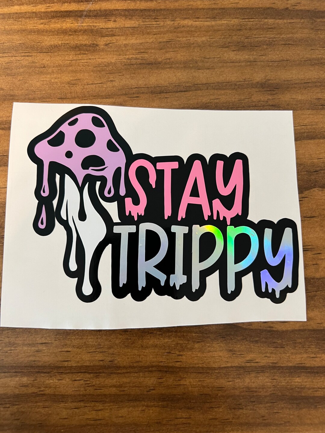 Stay Trippy Drip Mushroom Car Decal - Etsy
