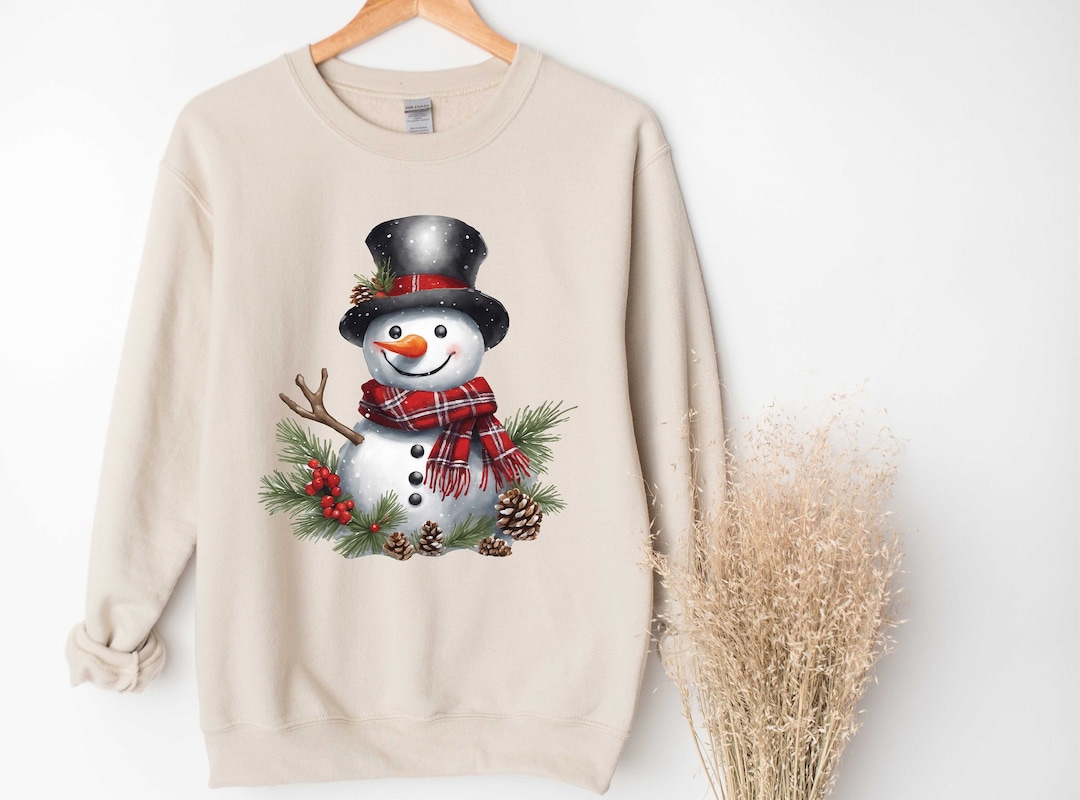 Christmas Snowman Sweatshirt, Snowman Hoodie, Snowman Family Christmas ...