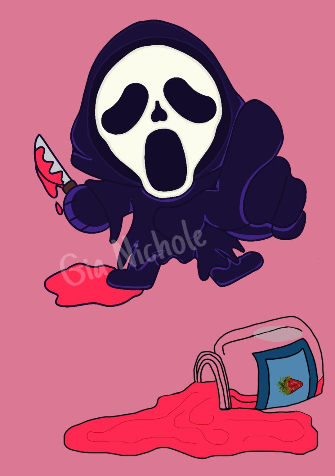 Scream Ghost Face, Fan Art, Cute Horror - Etsy