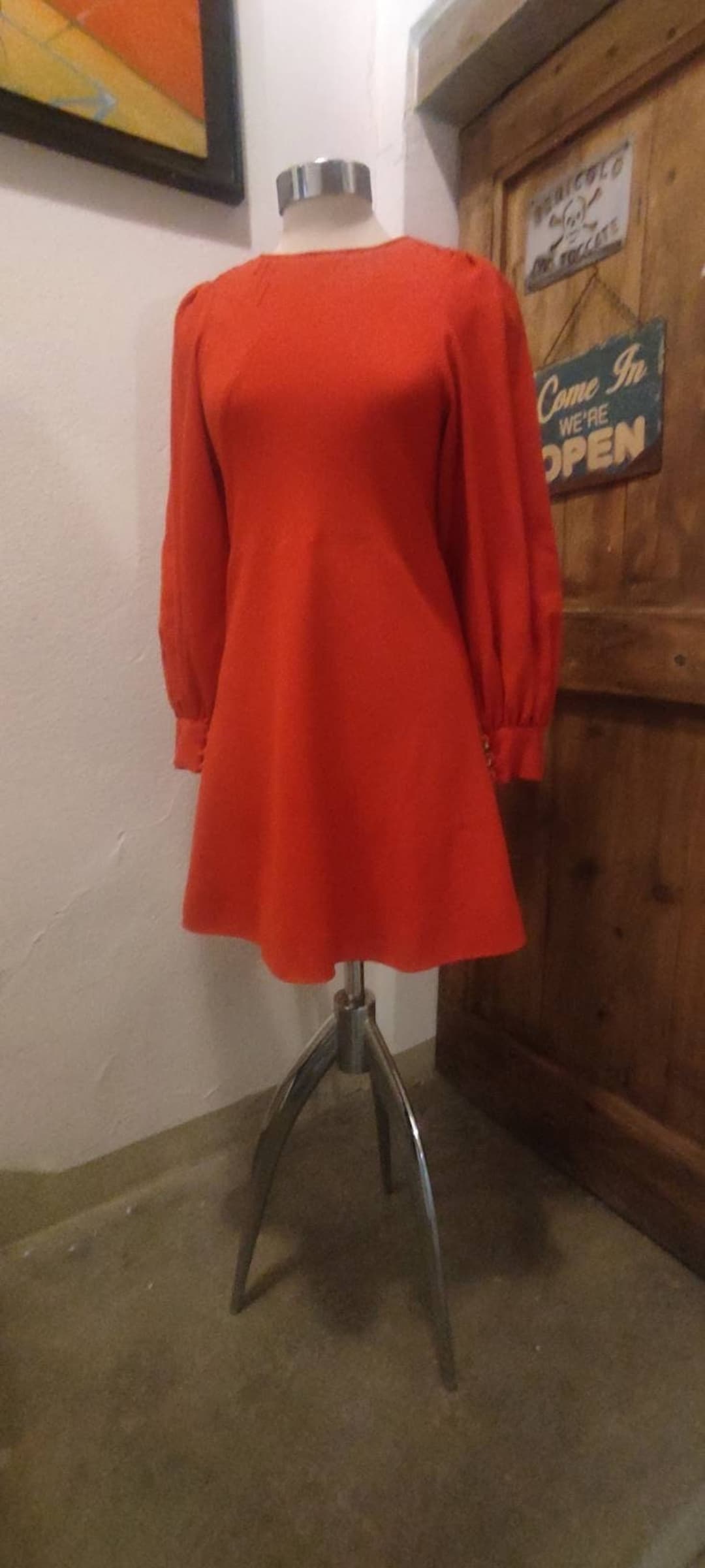 Sartorial Red Dress From 70s - Etsy