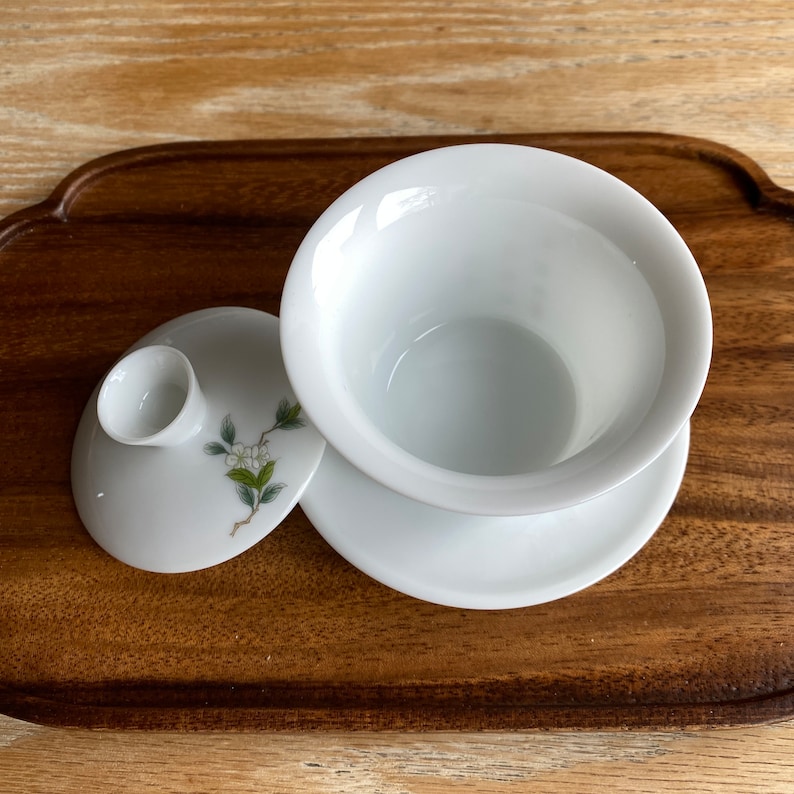 Chinese Tea Cup Lidded Cup Gaiwan Spring Flowers - Etsy