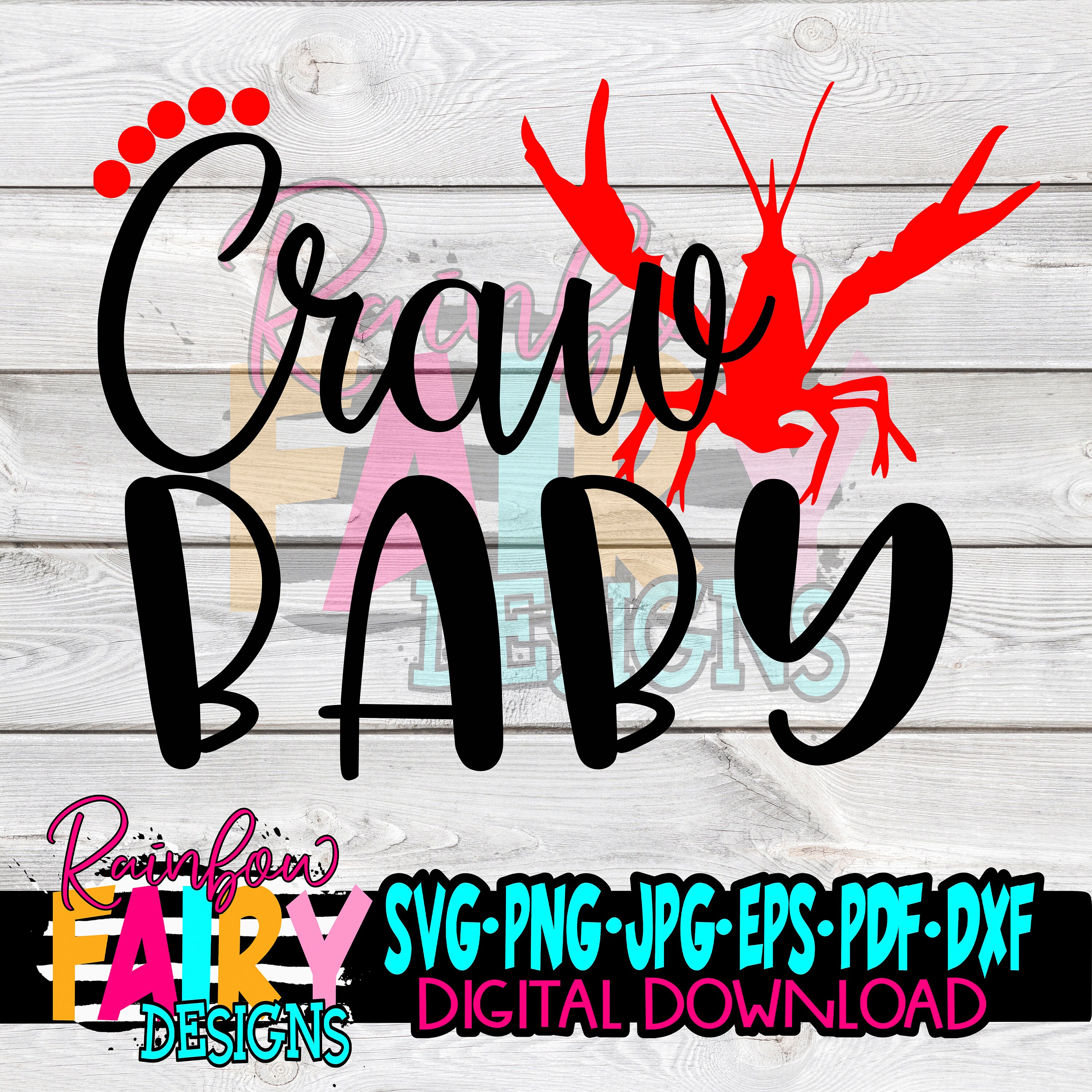 Instant Download Craw Baby Design My First Crawfish Boil - Etsy