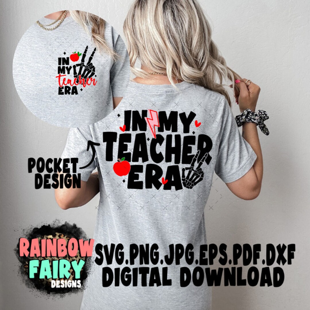 Teacher Svg, in My Teacher Era Png, Teacher Svg File for Crafters ...