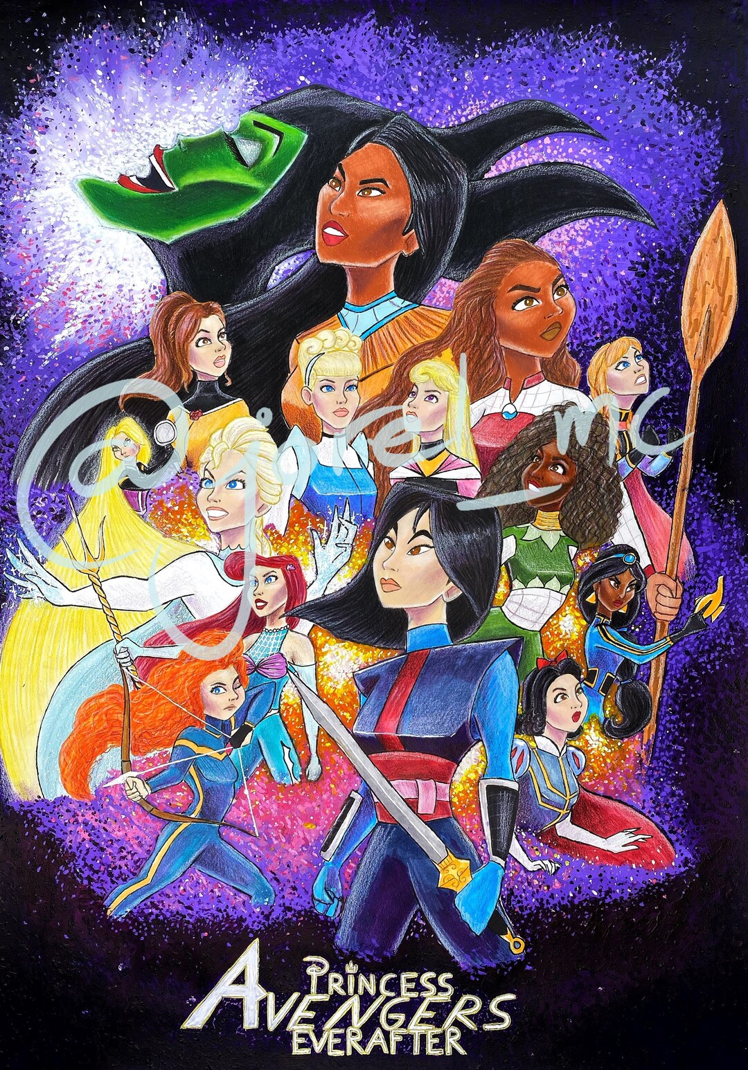 Disney Princess Avengers A4 - Etsy