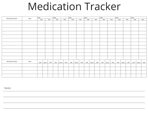 Digital Medication Tracker Printable Medication Tracker - Etsy