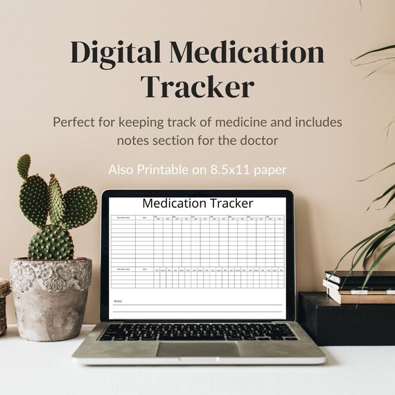 Digital Medication Tracker Printable Medication Tracker - Etsy