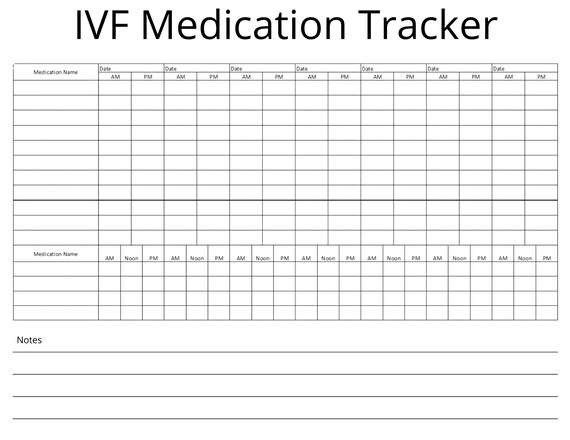 Digital IVF Medication Tracker Printable IVF Journey in | Etsy