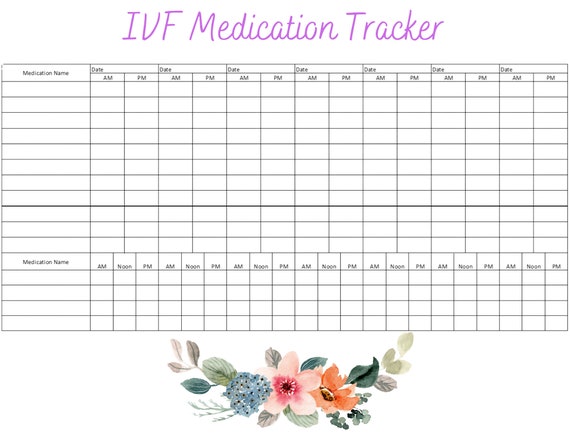 Digital IVF Medication Tracker Printable IVF Journey in | Etsy