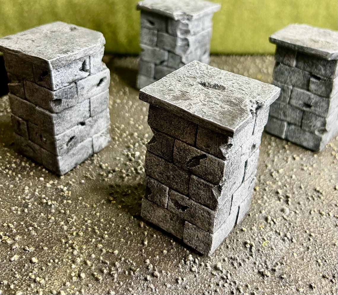 Miniature Stone Dungeon Pillars - Etsy