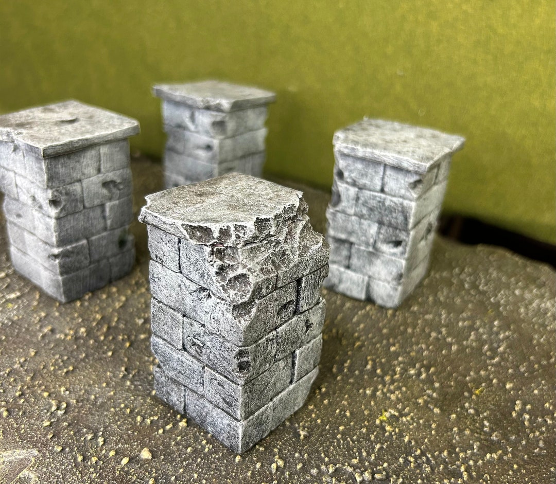 Miniature Stone Dungeon Pillars - Etsy