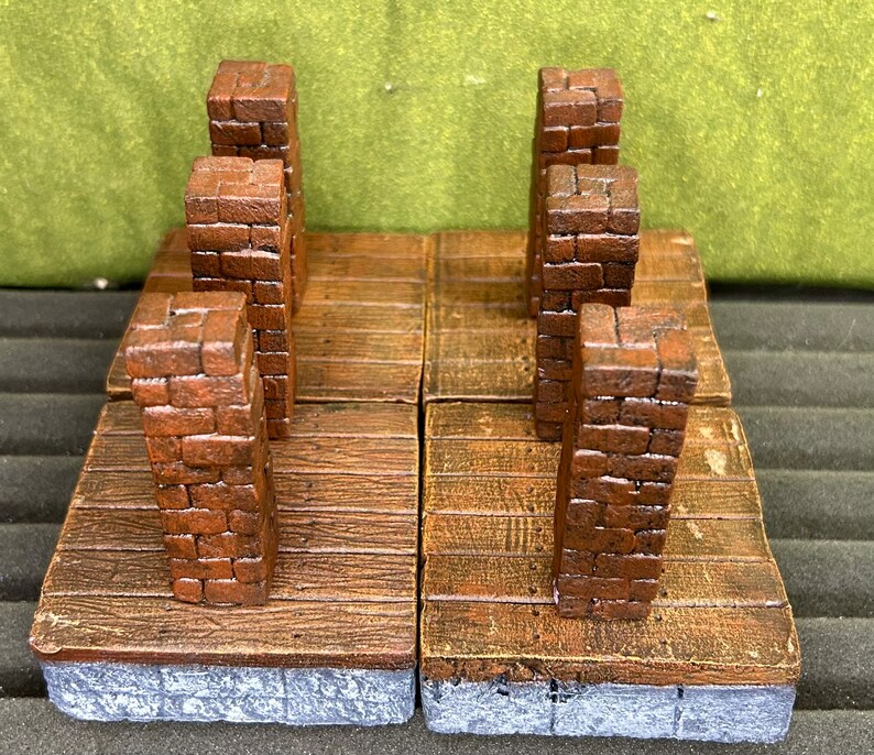 Miniature Red Brick Pillars - Etsy