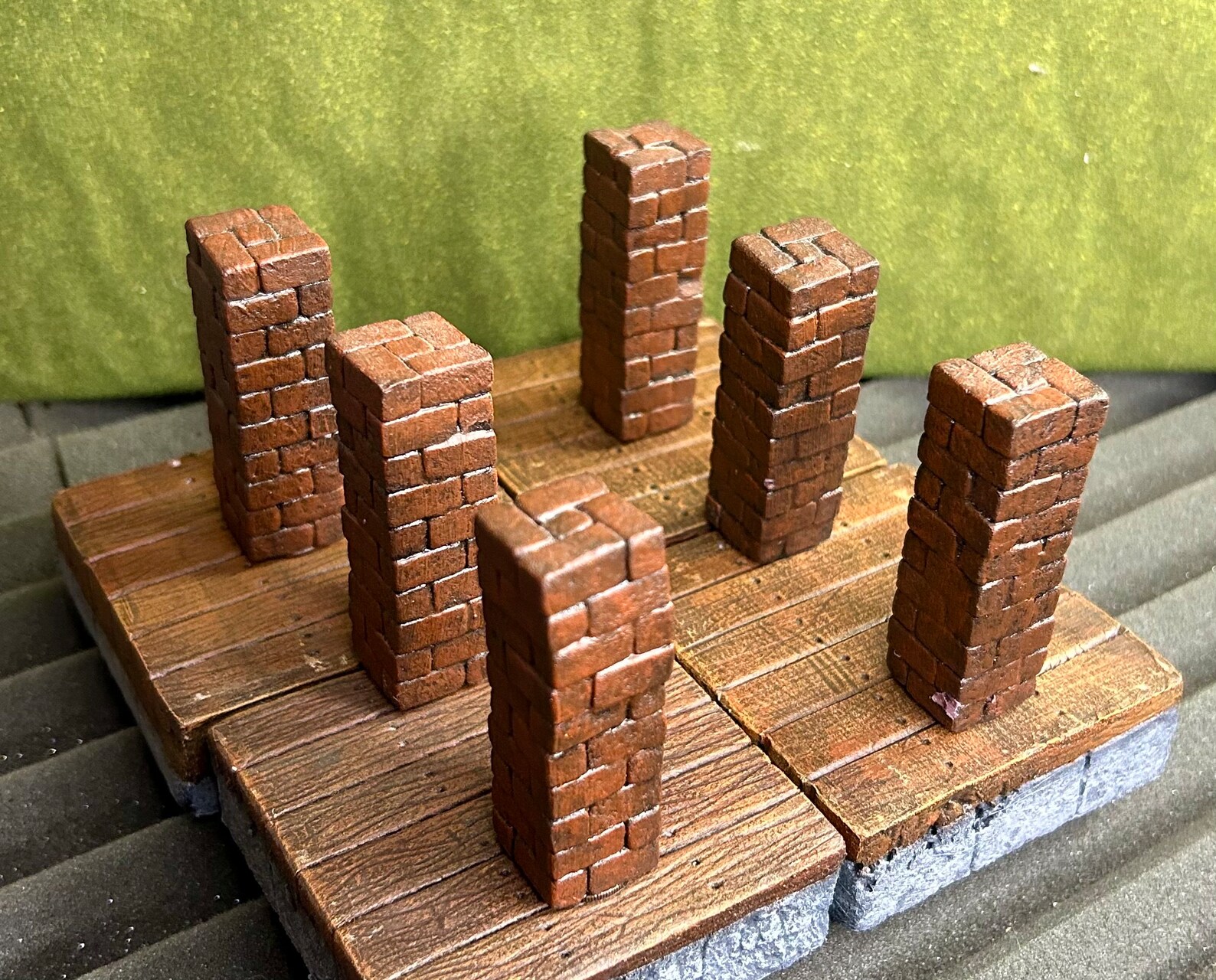 Miniature Red Brick Pillars - Etsy