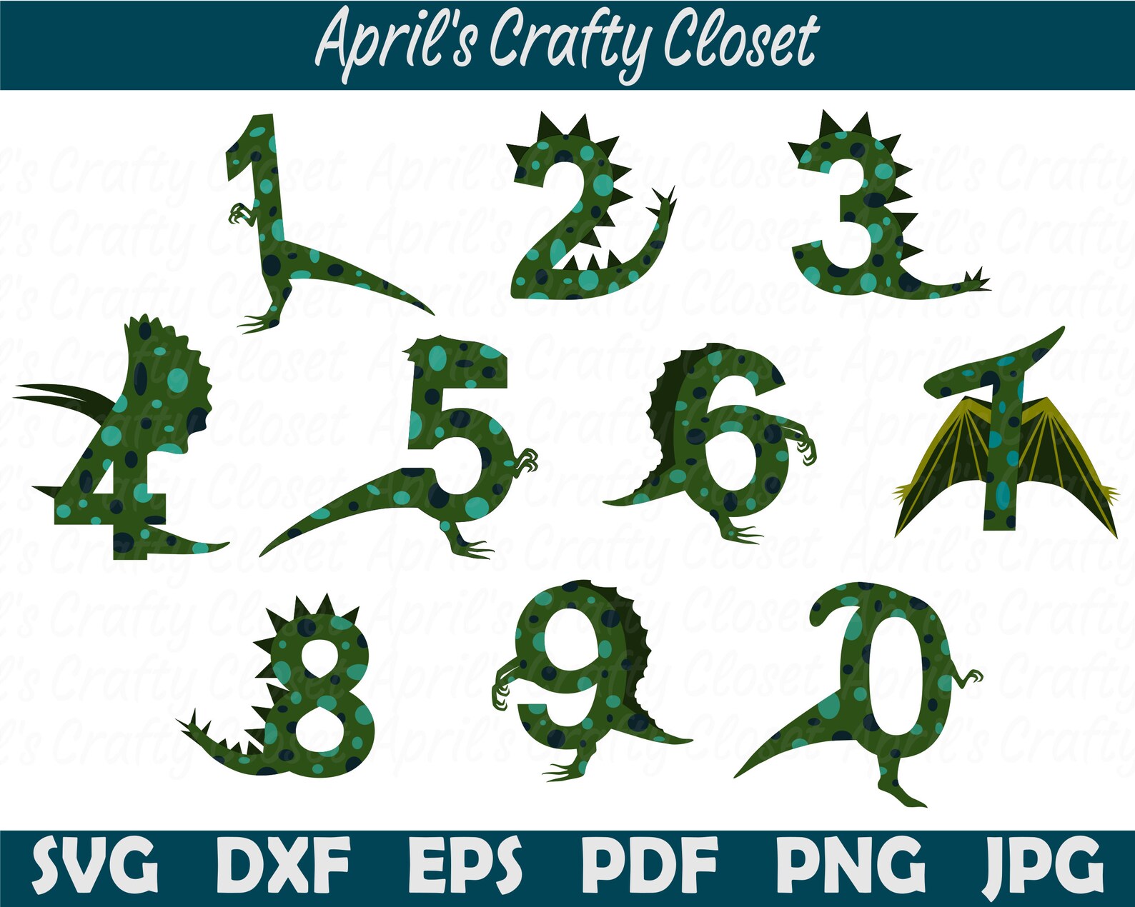 Dinosaur Numbers Font SVG Cut File Bundle, SVG, DXF, Eps, Pdf, Png, Jpg ...