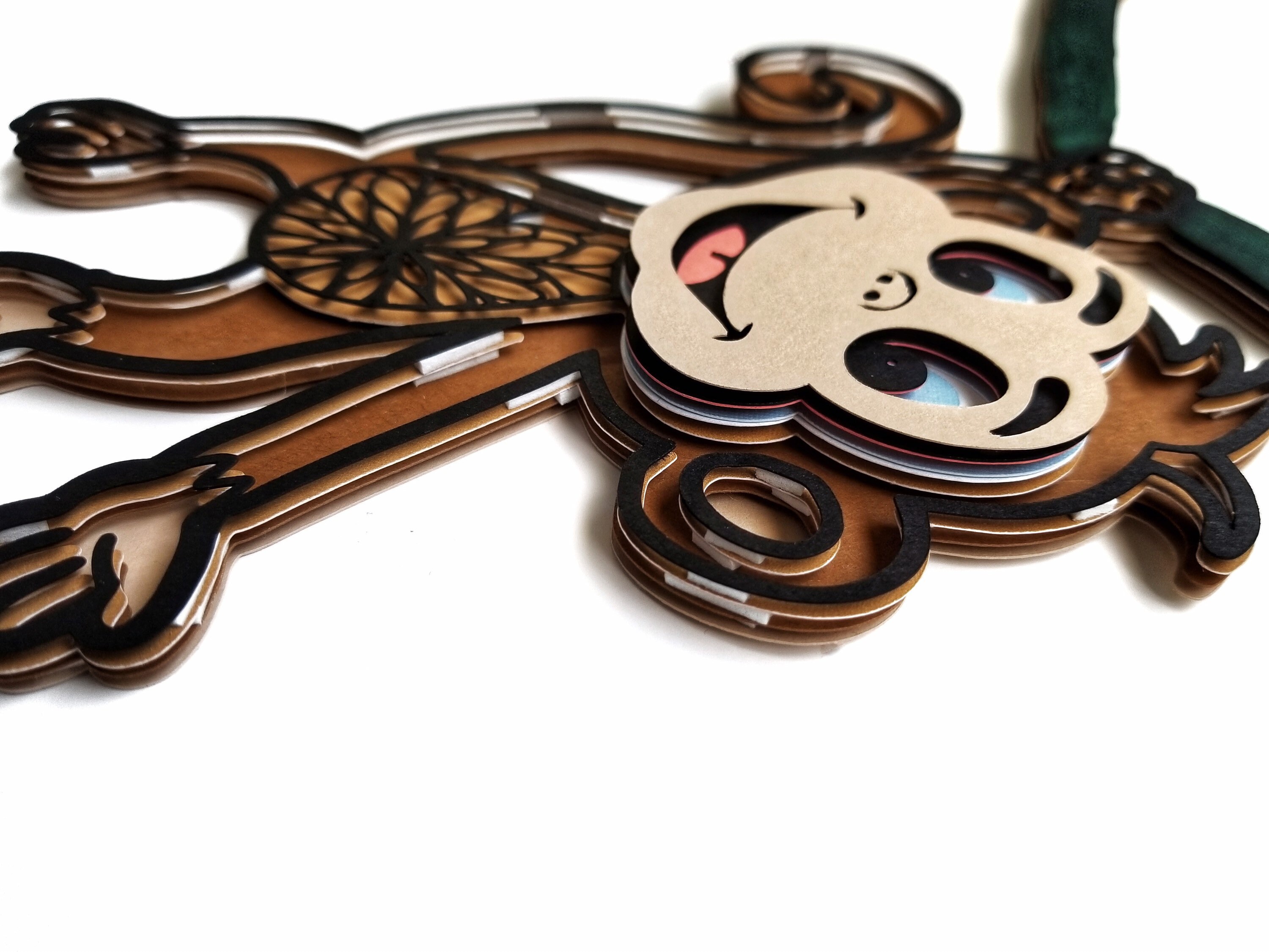 3D Layered Monkey SVG Cut File, 9 capas SVG, DXF, eps, pdf, png, jpg ...