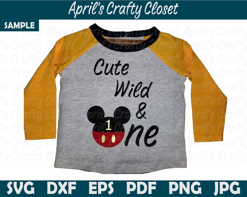 Mickey Mouse 1st Birthday SVG Cut File, Mickey Mouse Shirt, SVG, DXF ...