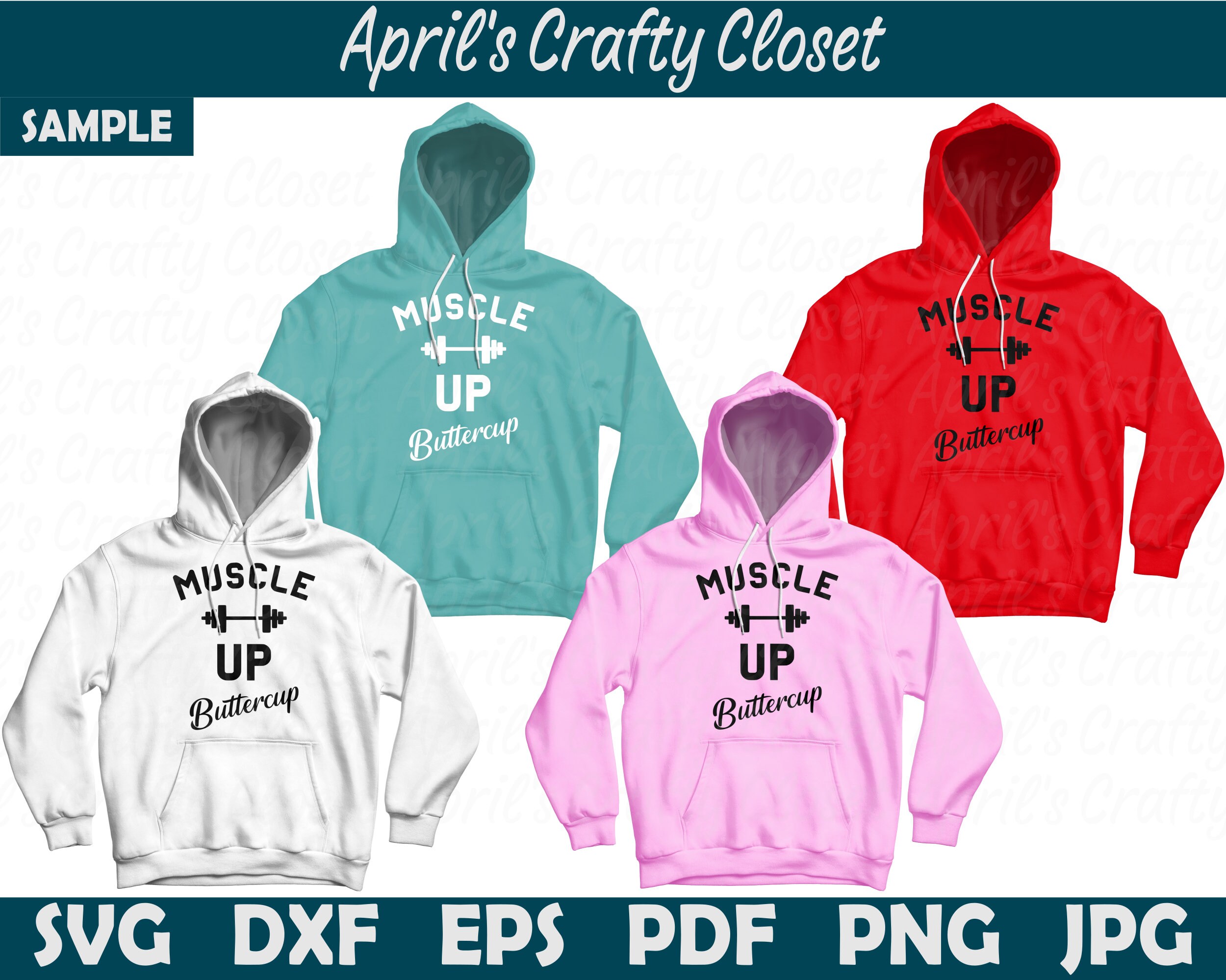 Muscle up Buttercup SVG Cut File, Workout Shirt, SVG, DXF, Eps, Pdf ...