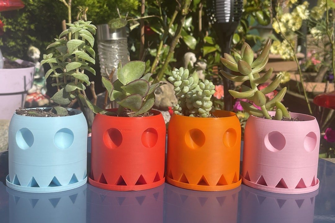 Pacman Ghost Planters | Retro Arcade Decor | Unique 3D Printed Plant ...