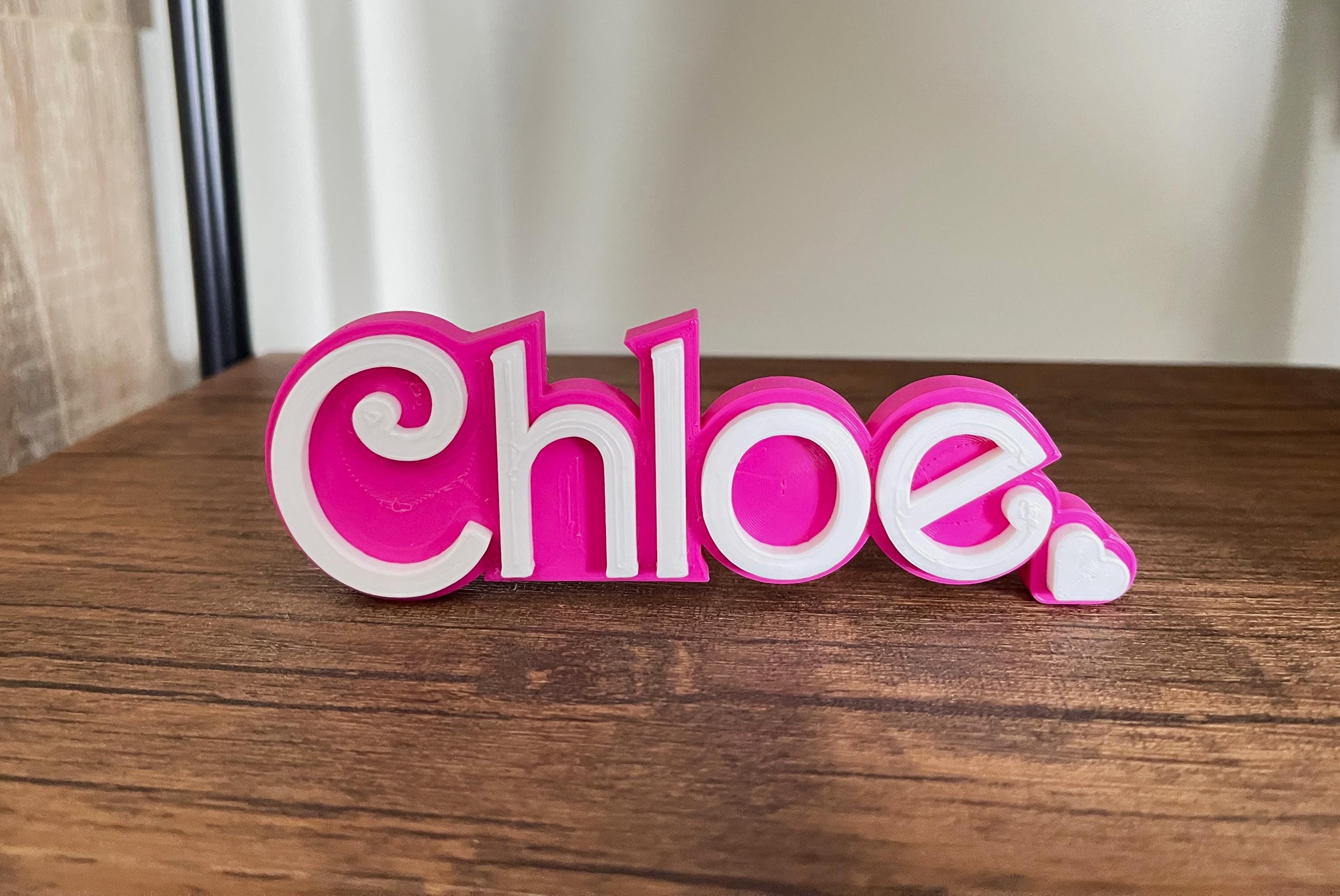 Barbie Name Plate - Personalised Door Sign - Wall / Bedroom Door Plaque ...