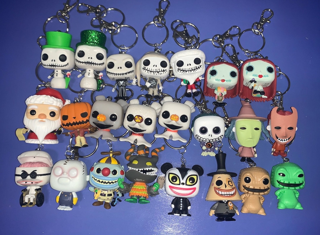 The Nightmare Before Christmas Keychains - Etsy