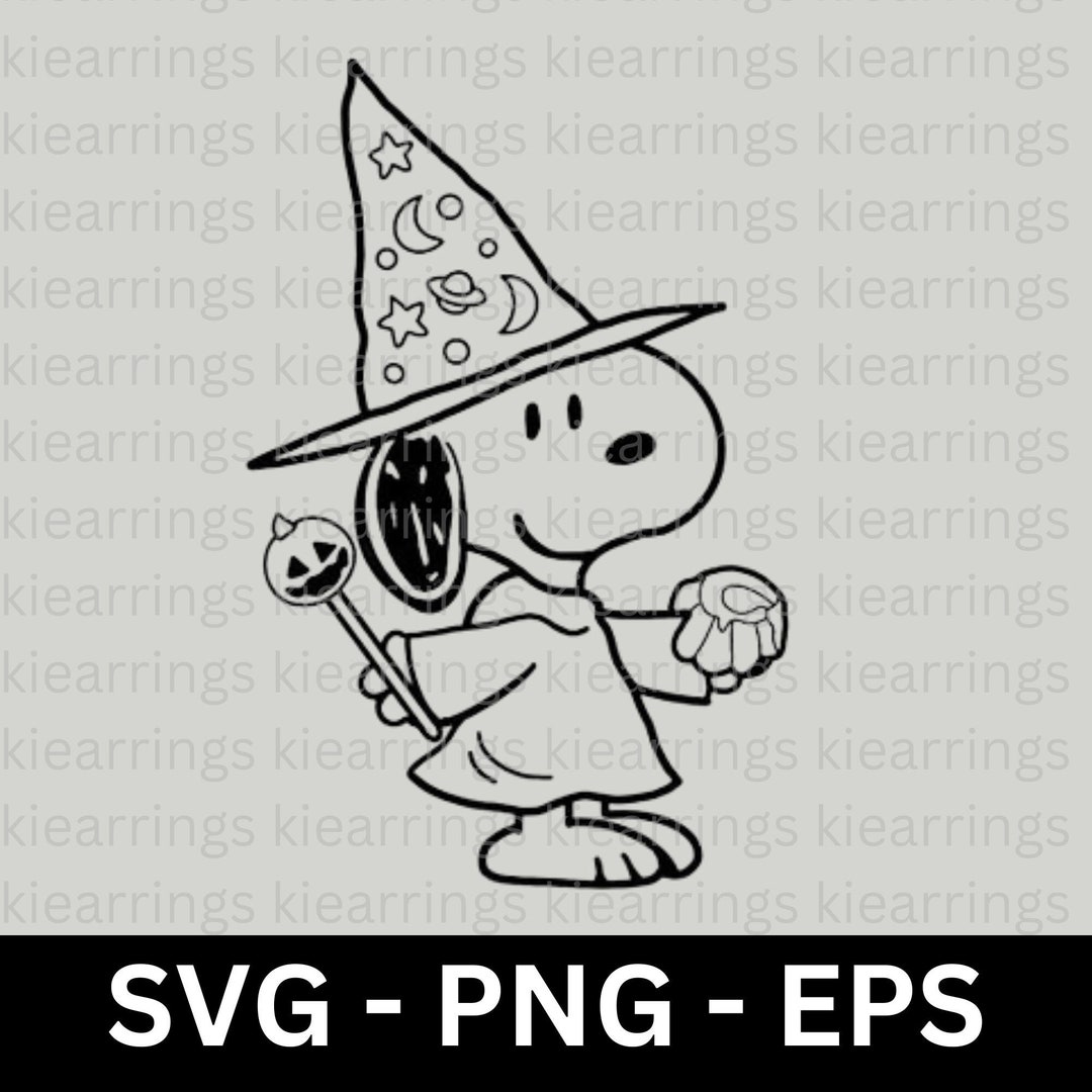 Snoopy Wizard Downloadable SVG/EPS/PNG Files Instant Download - Etsy UK