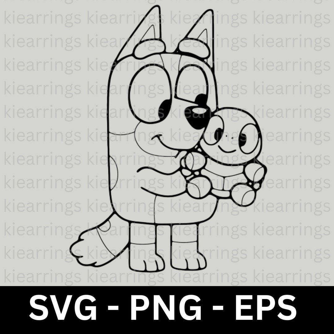 Bluey y Turtle Boy archivos SVG/EPS/PNG descargables descarga ...