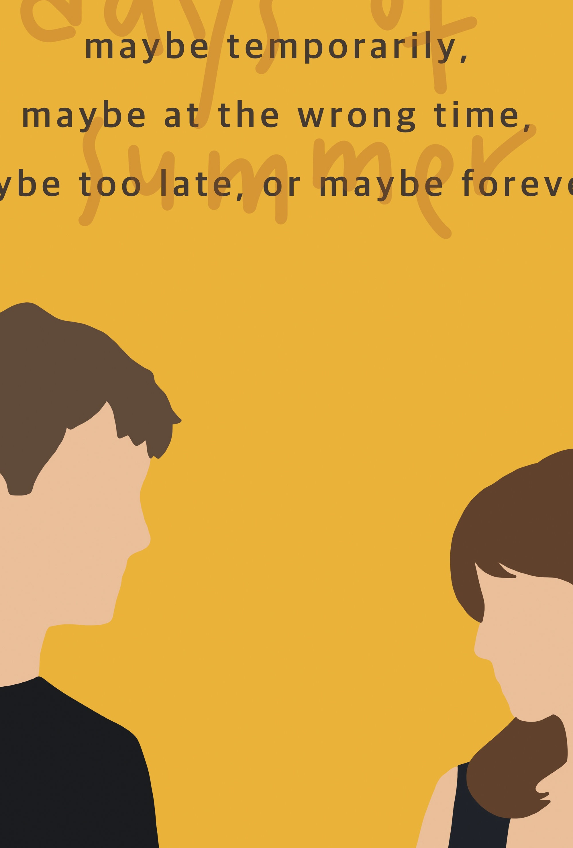 500 Days of Summer Minimalist Movie Illustration INSTANT DOWNLOAD ...