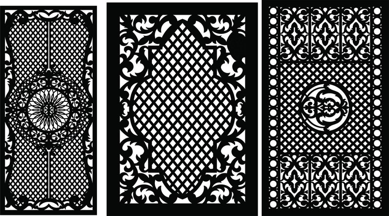 DXF Patterns File Privacy Screen Vinyl Decor Panel | Etsy