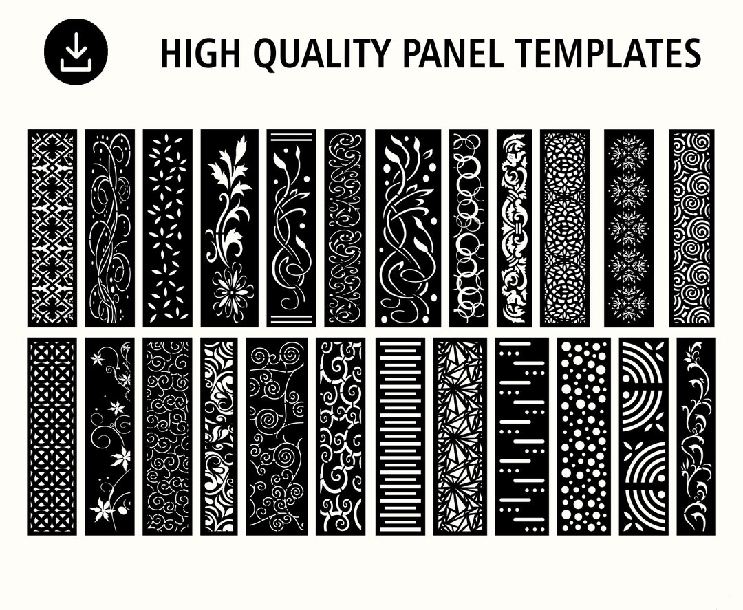 Stylized Nature-themed Decorative Panel DXF for Outdoor Use - Etsy