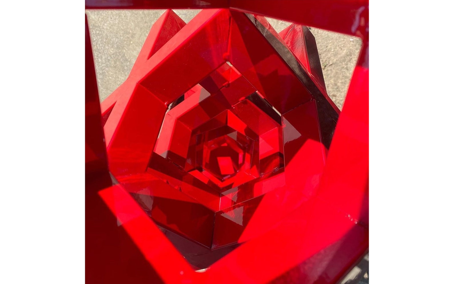 Red Cubular Clusters Metal Sculpture Art Geometric Modern - Etsy