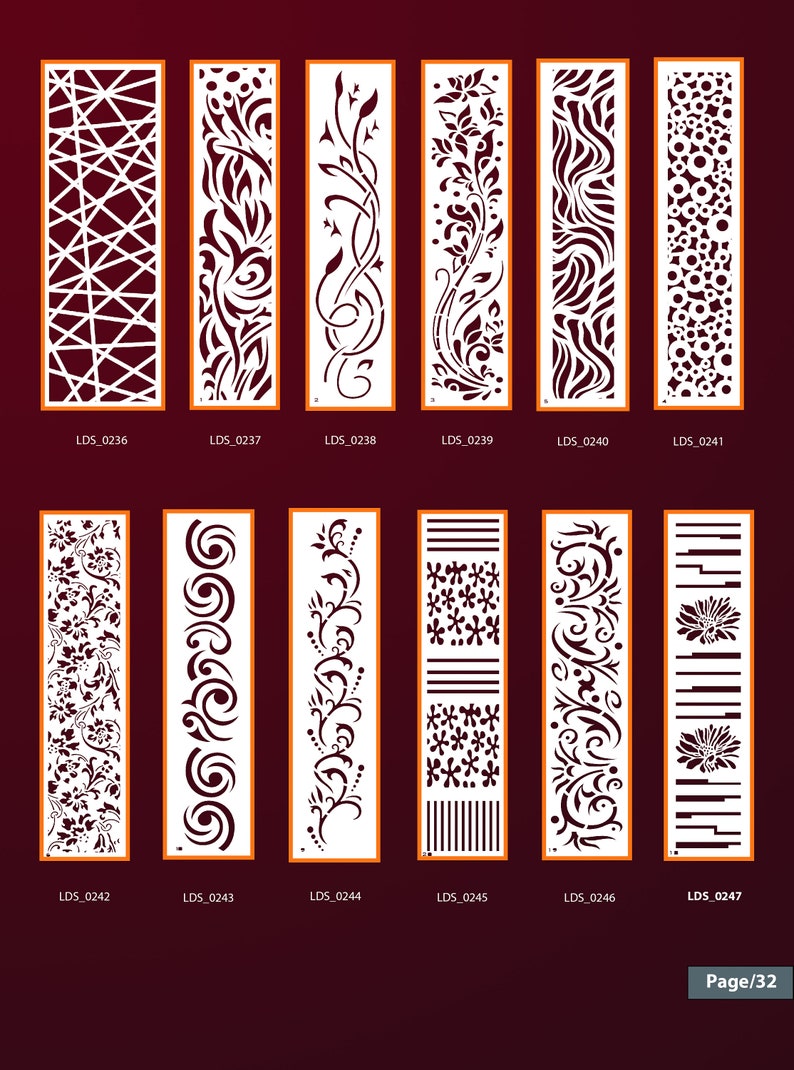 Room Divider Privacy Screen Partitions Decorative Panel Plasma Dxf CDR ...