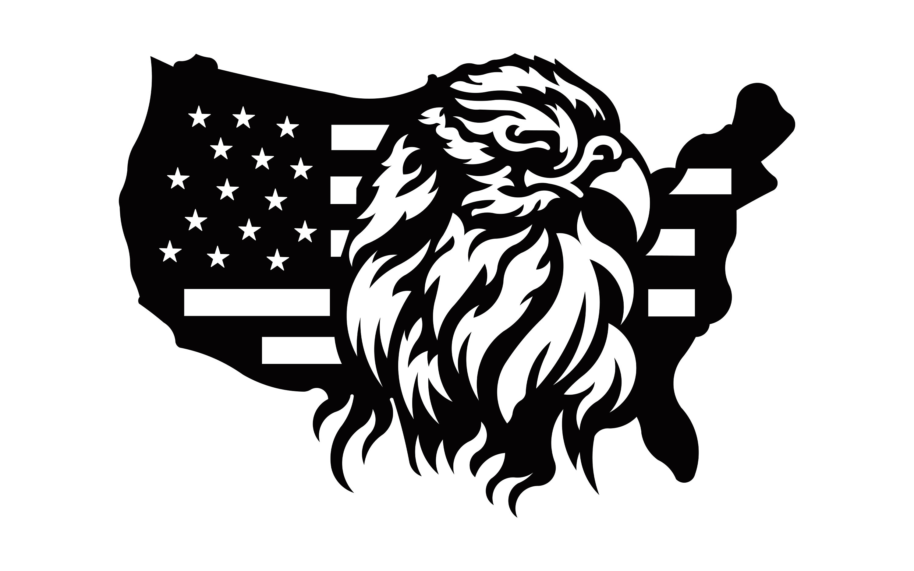 American Flag | Usa Eagle | DXF Sign | Home Sign | Metal Plasma | Laser ...