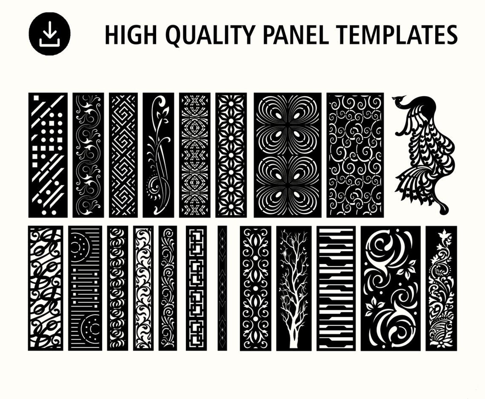 DXF Patterns File Privacy Screen Vinyl Decor Panel - Etsy