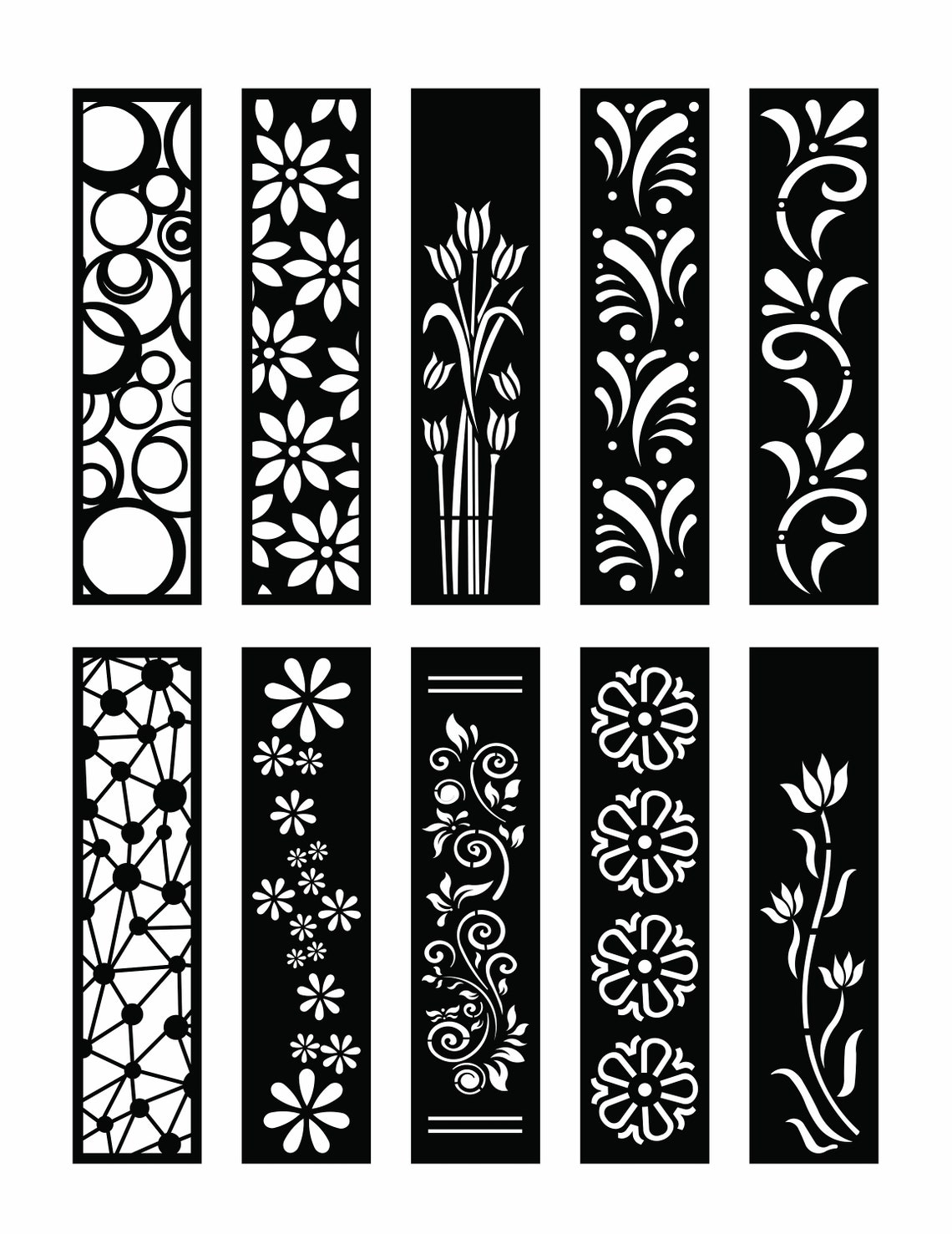 DXF Patterns File | Privacy Screen | Vinyl Decor | Panel Templates ...