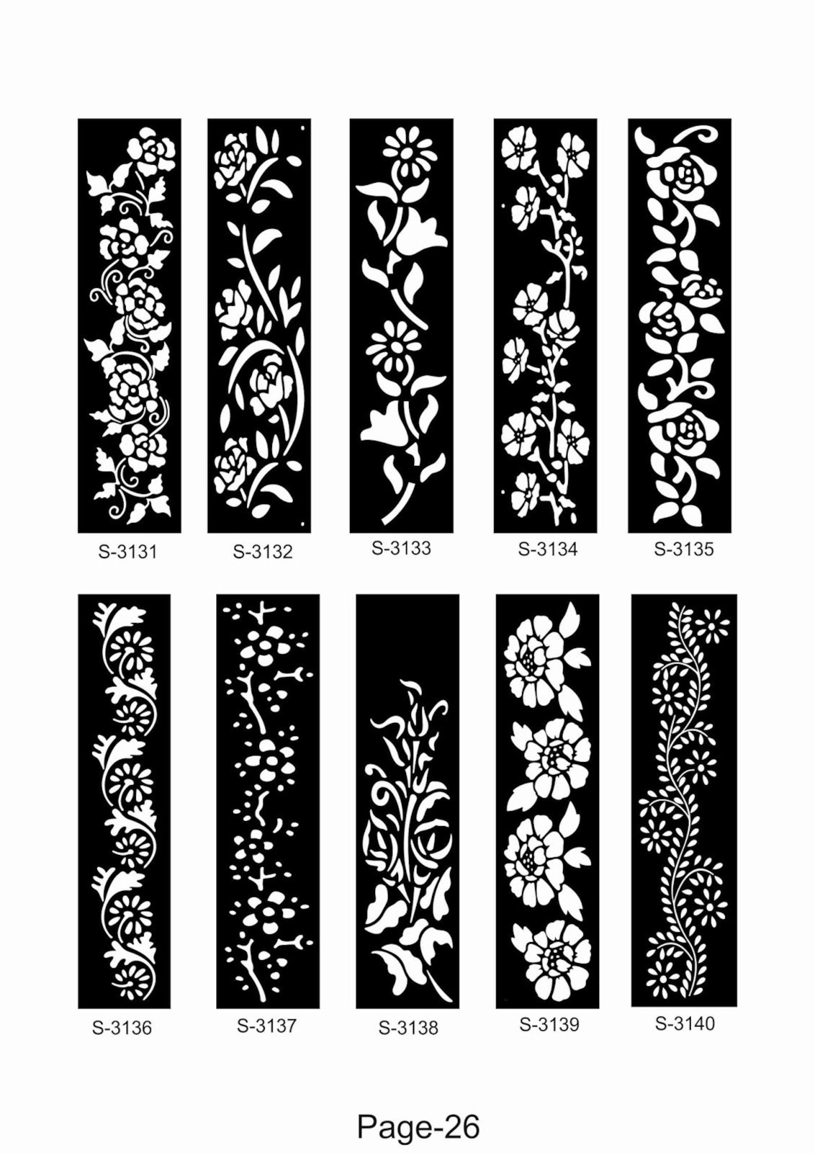 DXF Patterns File | Privacy Screen | Vinyl Decor | Panel Templates ...