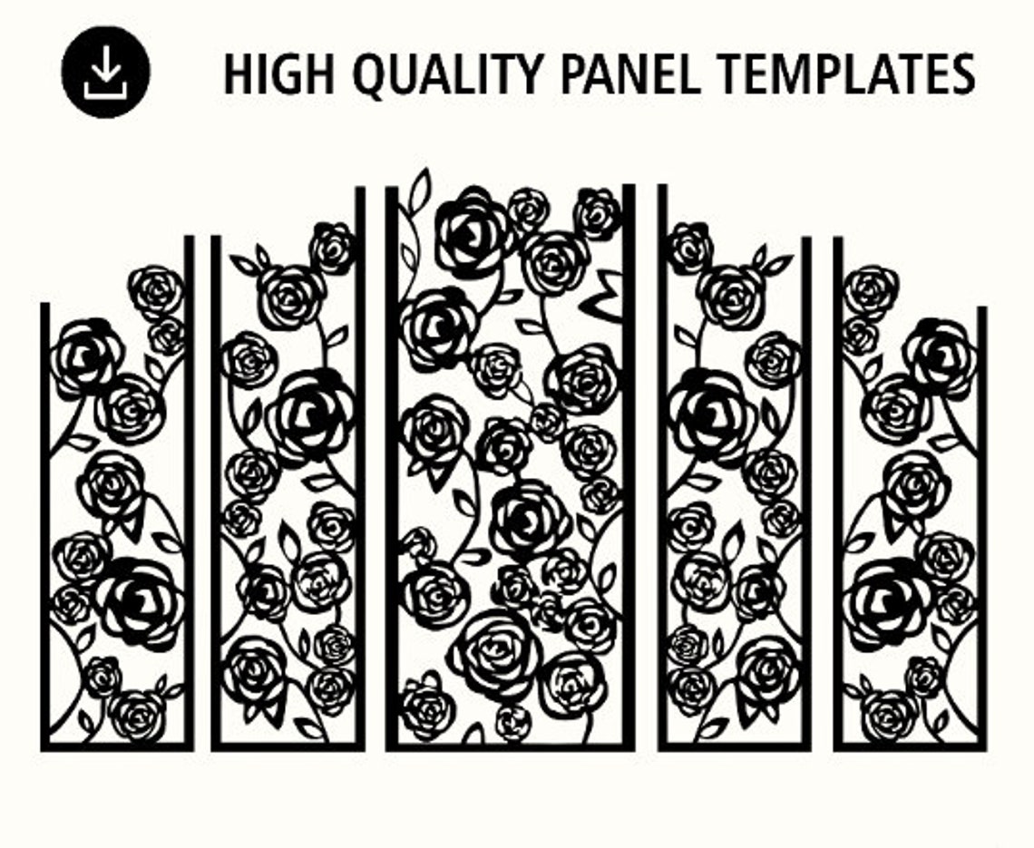 DXF Patterns File Privacy Screen Vinyl Decor Panel | Etsy