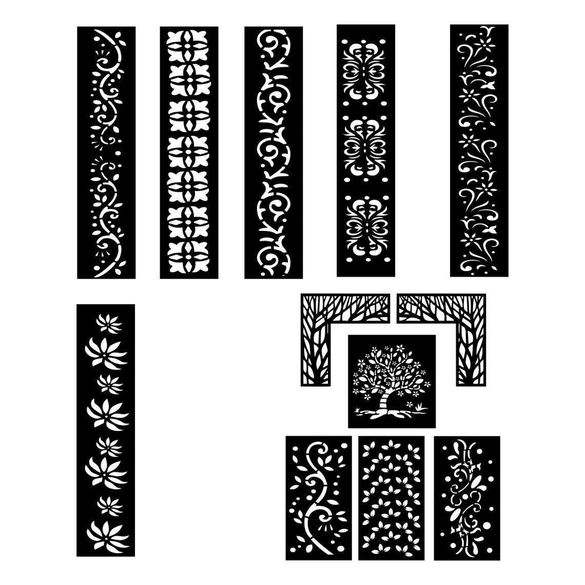 DXF Patterns File Privacy Screen Vinyl Decor Panel | Etsy