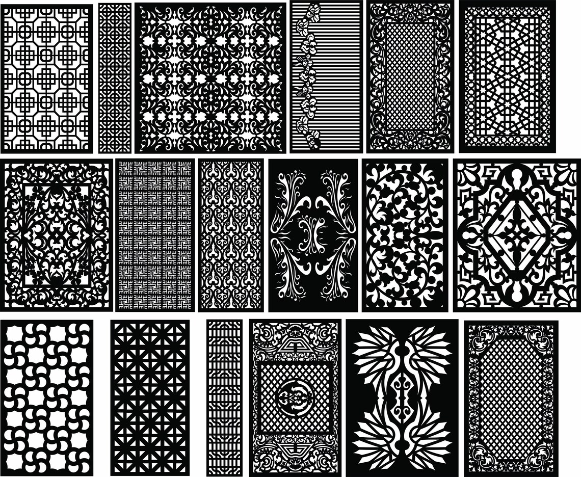 DXF Patterns File Privacy Screen Vinyl Decor Panel - Etsy
