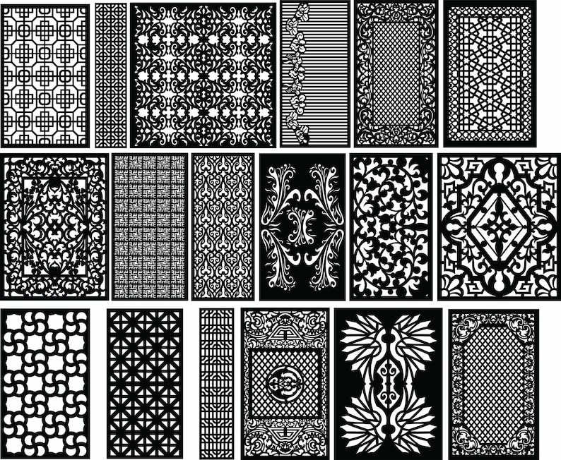 DXF Patterns File Privacy Screen Vinyl Decor Panel - Etsy
