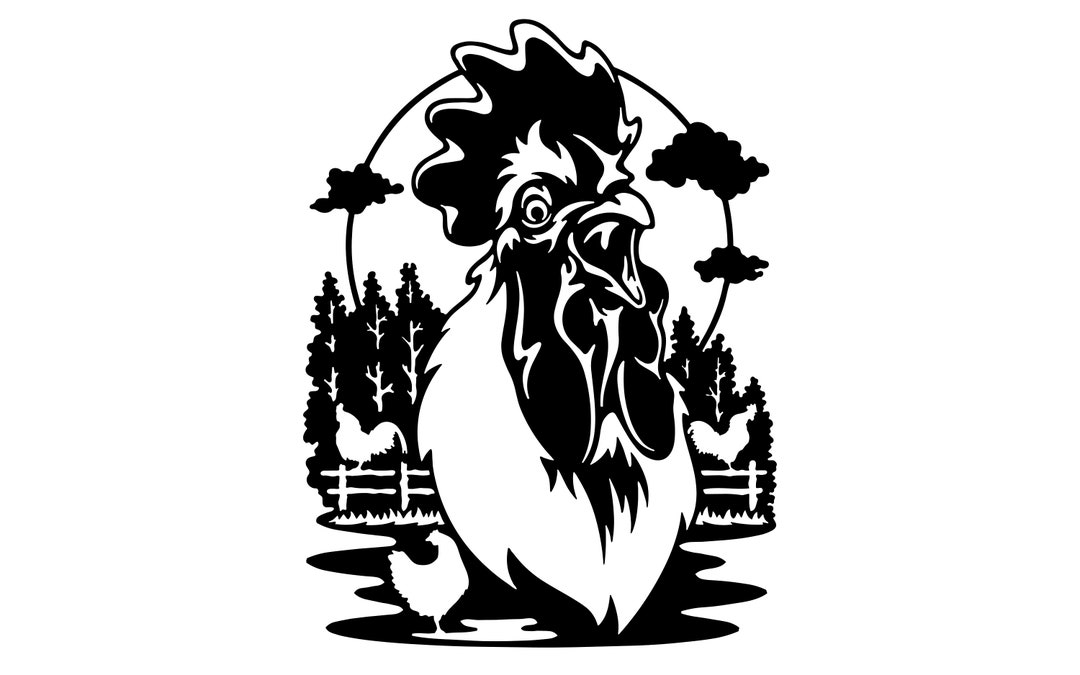Hen | Chicken | DXF Sign | Home Sign | Cnc Plasma | Design Vector ...