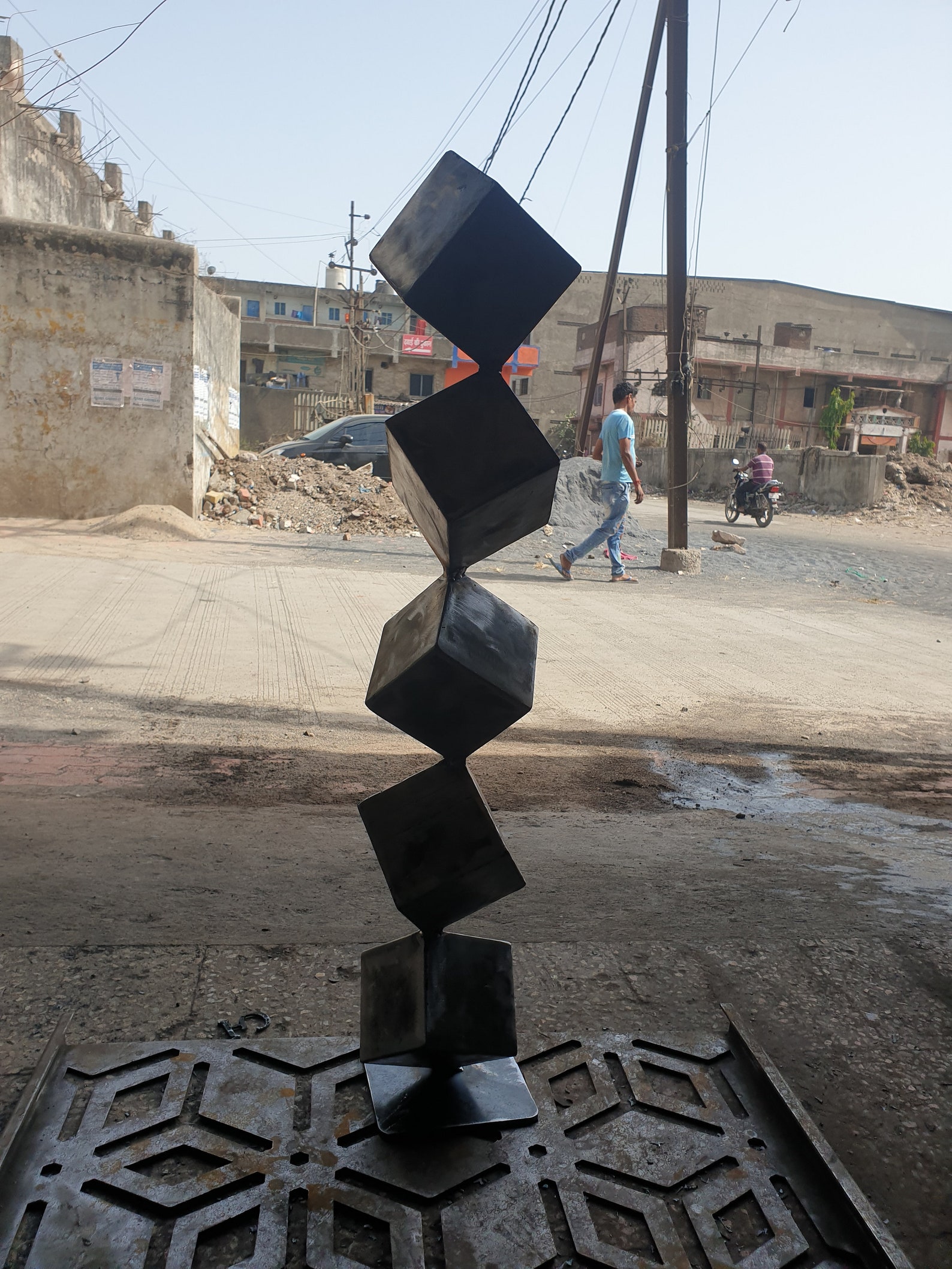 Cubular Clusters Metal Sculpture Abstract Art Modern - Etsy