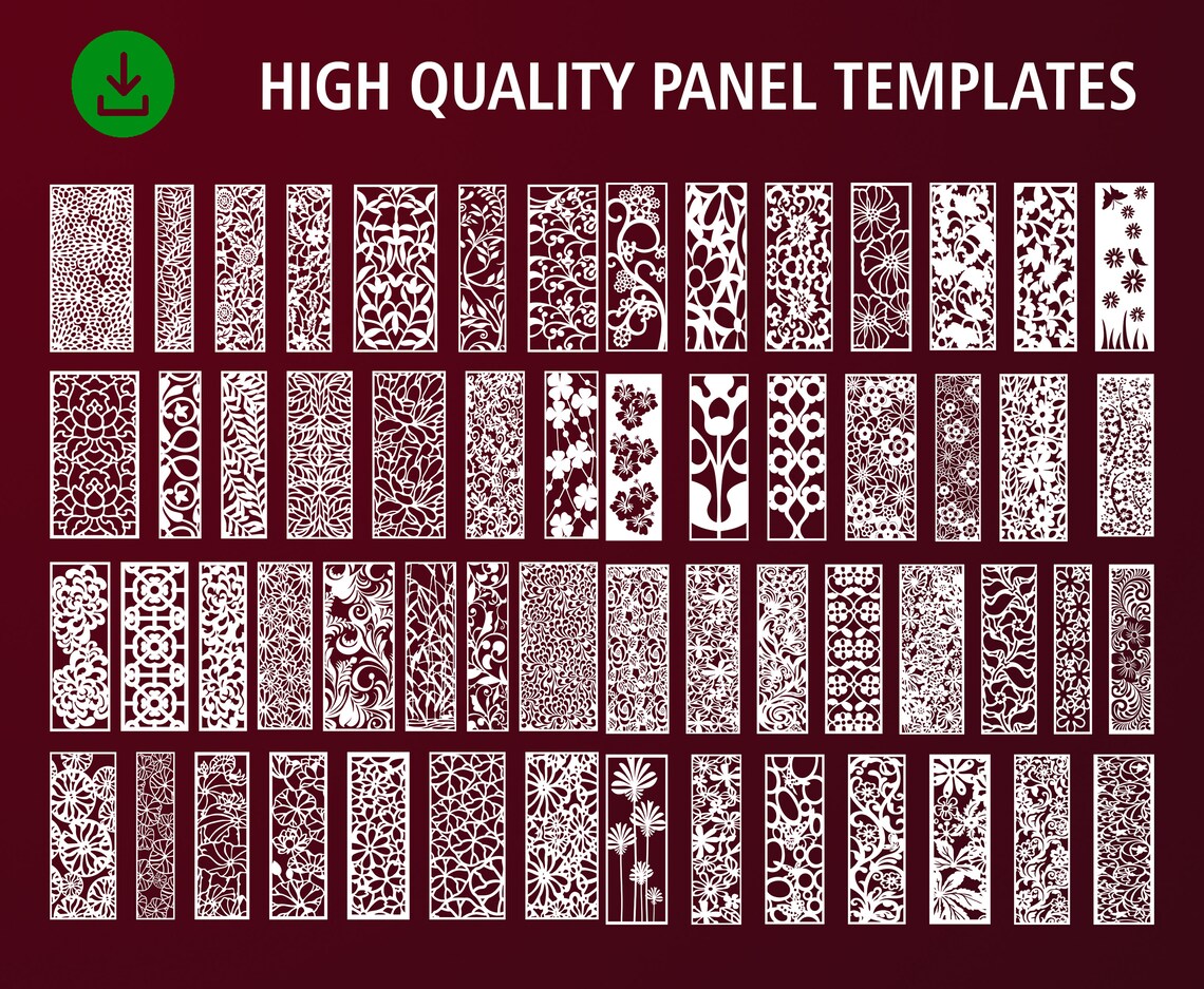 DXF Patterns File | Privacy Screen | Vinyl Decor | Panel Templates ...