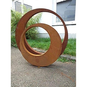 Unique Ring Sculpture | Rings Shape Sculpture | Abstract Art Modern ...