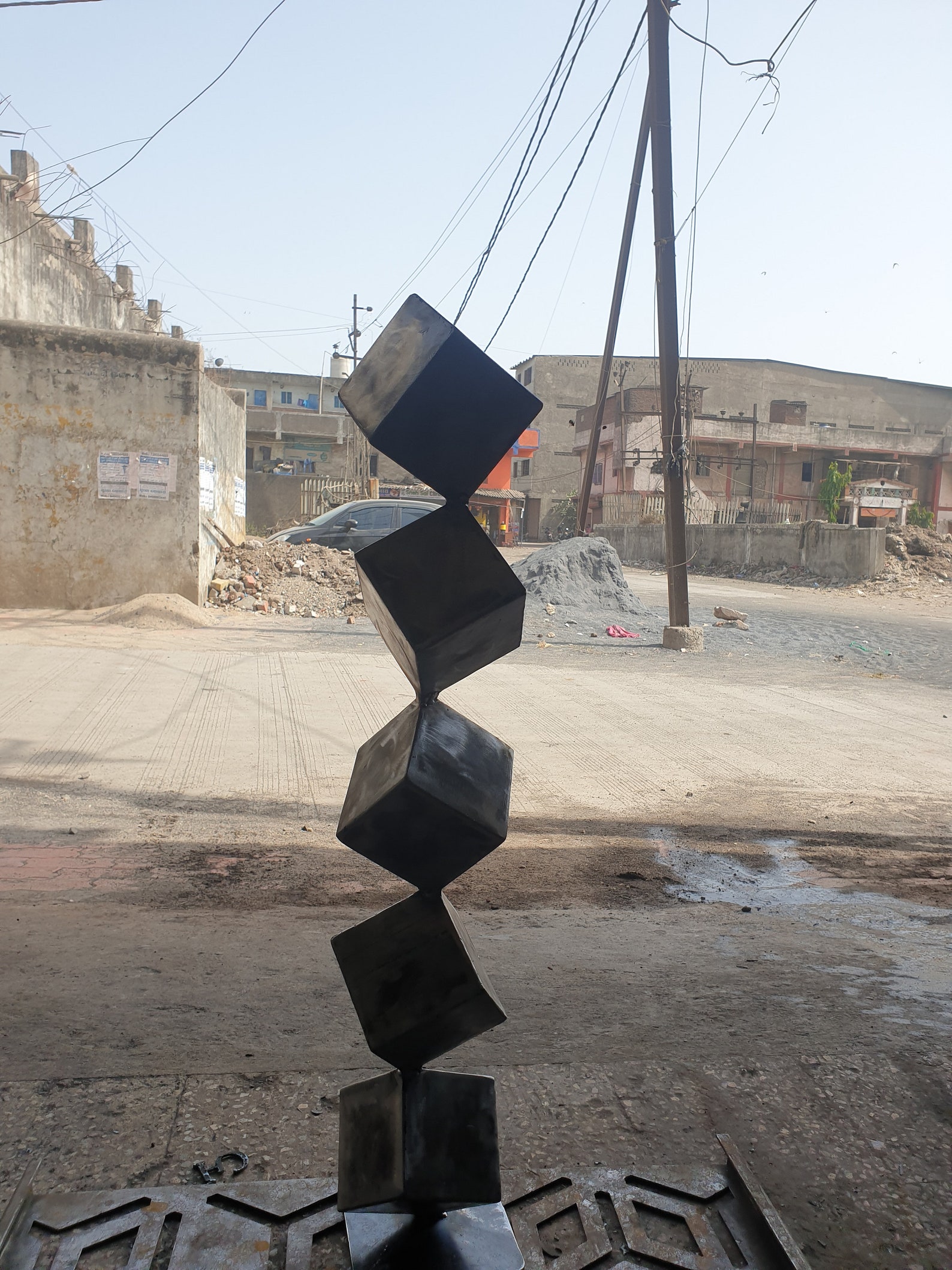 Cubular Clusters Metal Sculpture Abstract Art Modern - Etsy